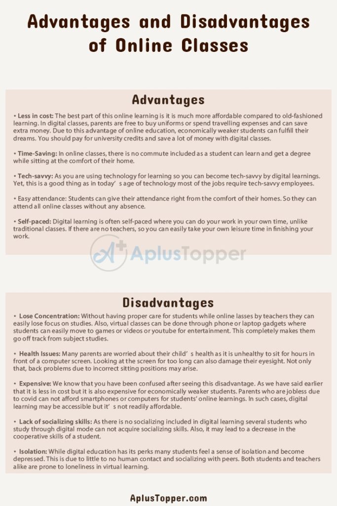 Advantages and Disadvantages of Online Classes | Benefits & Limitations ...