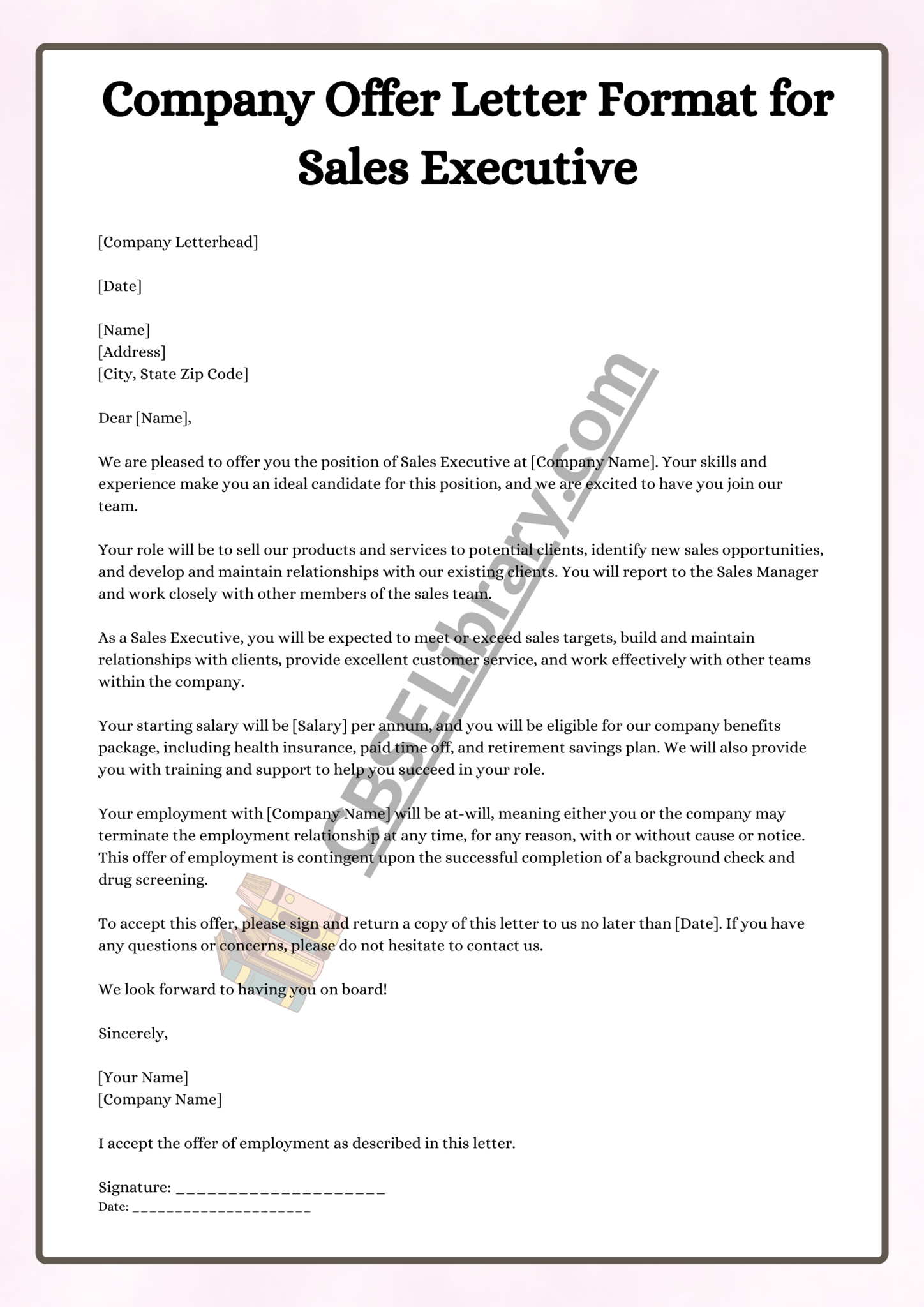 Offer Letter Format | Job Offer Letter Format, Samples, Template ...