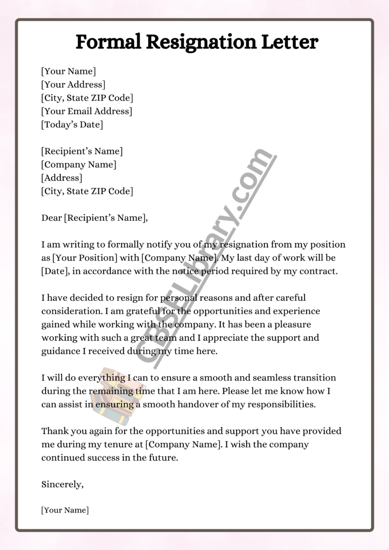 Formal Letter | How To Write a Formal Letter? Template, Samples ...