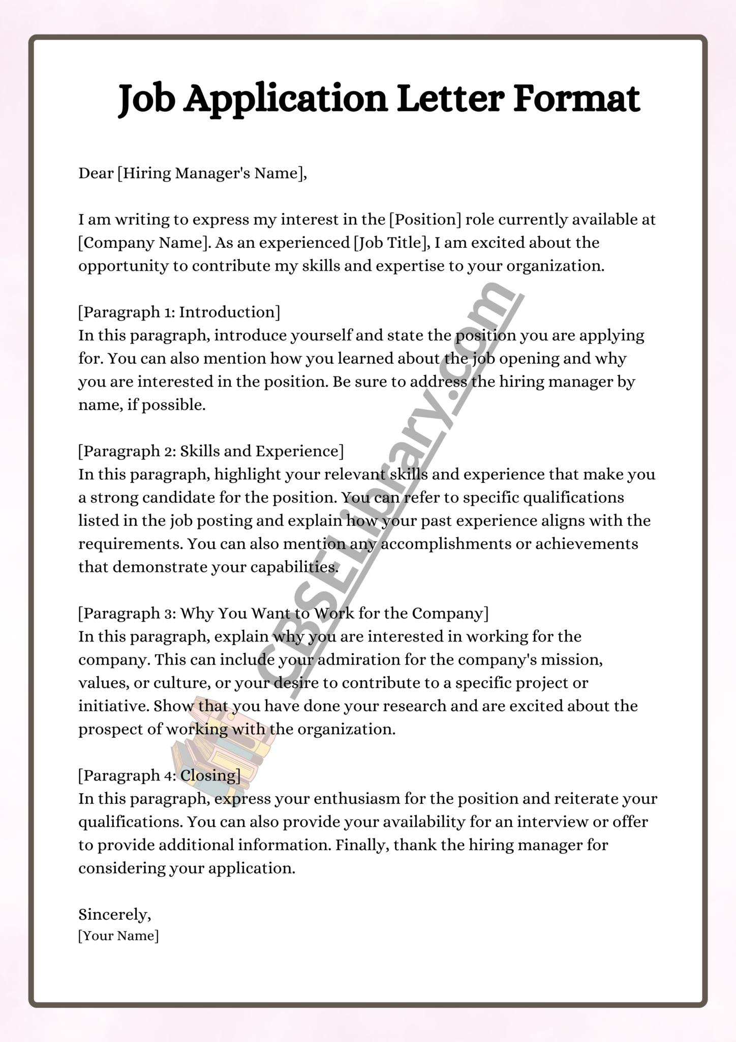 Job Application Letter | Format, Samples, How To Write A Job ...
