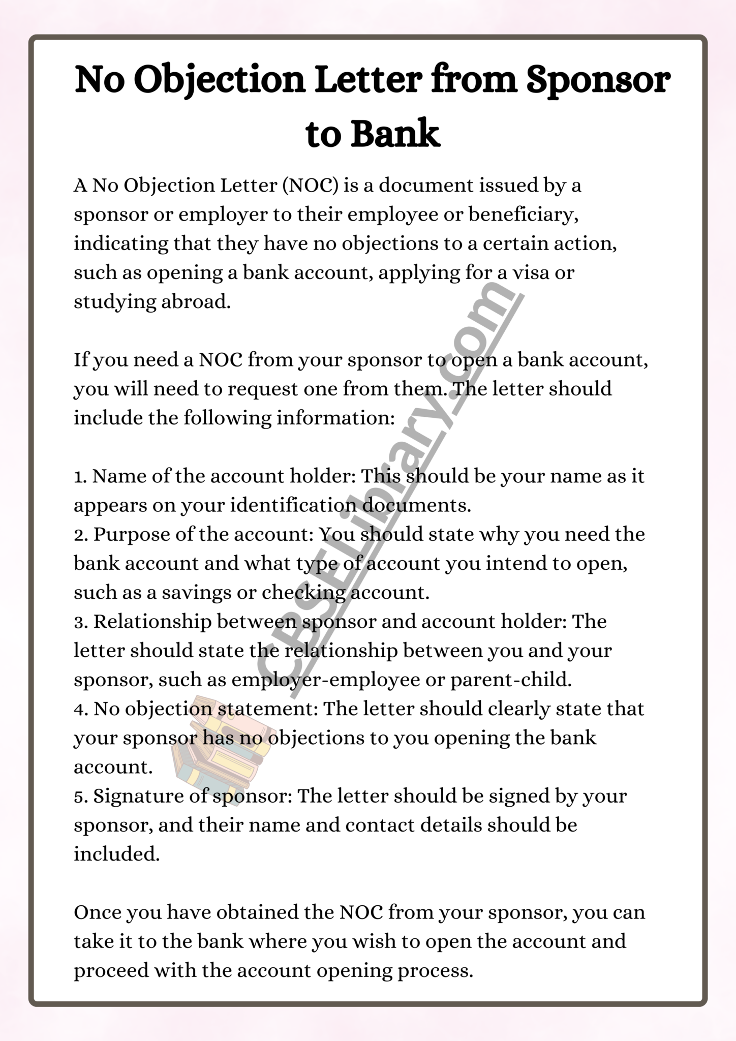 No Objection Letter | Format, Samples, How To Write No Objection Letter ...