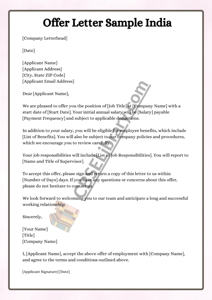 Offer Letter Format | Job Offer Letter Format, Samples, Template ...
