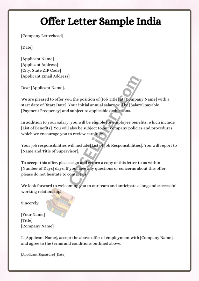 Offer Letter Format | Job Offer Letter Format, Samples, Template ...