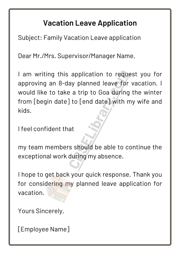 Leave Application for Office | How to Write Leave Application for ...