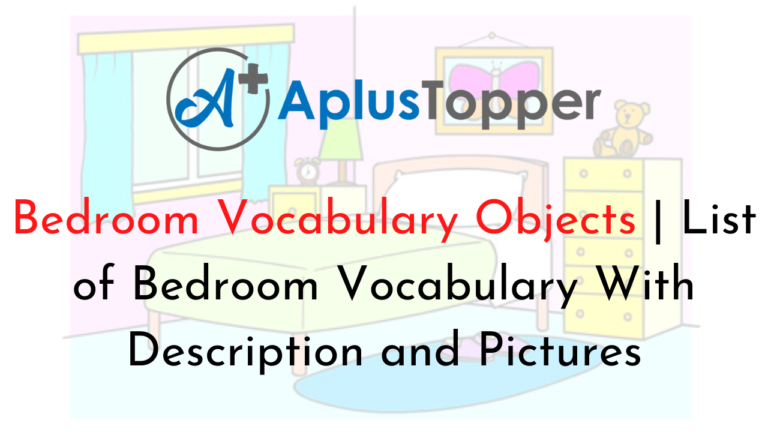Bedroom Vocabulary Objects | List of Bedroom Vocabulary With ...