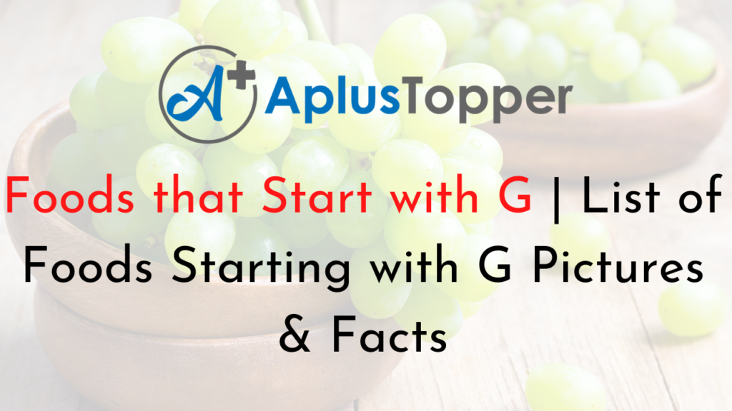 Foods that Start with G | List of Foods Starting with G Pictures ...