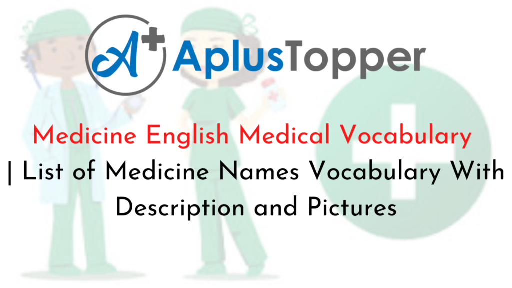 Medicine English Medical Vocabulary | List of Medicine Names Vocabulary ...