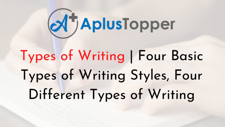 Types of Writing | Four Basic Types of Writing Styles, Four Different ...