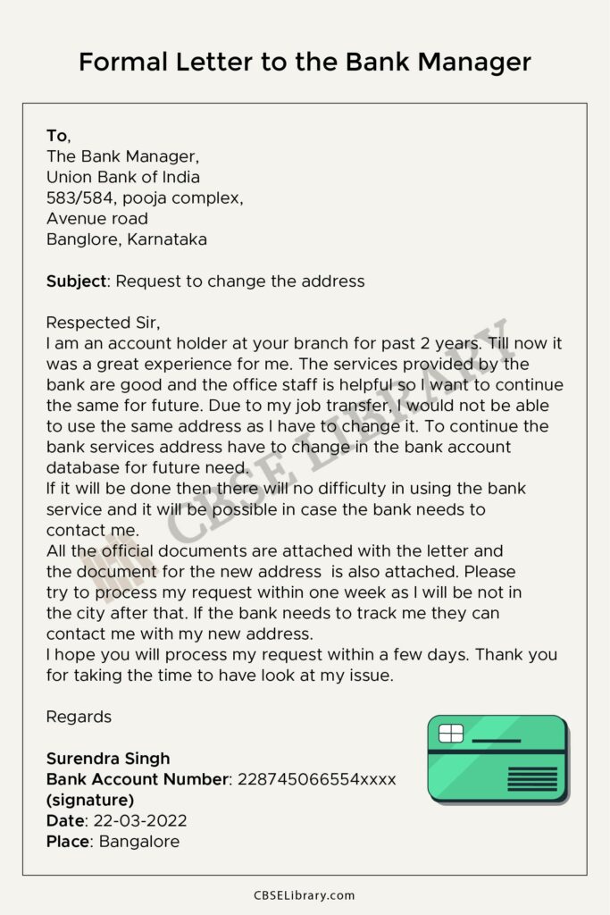 Request Letter to Bank Manager | How to Write a Letter to Bank Manager ...