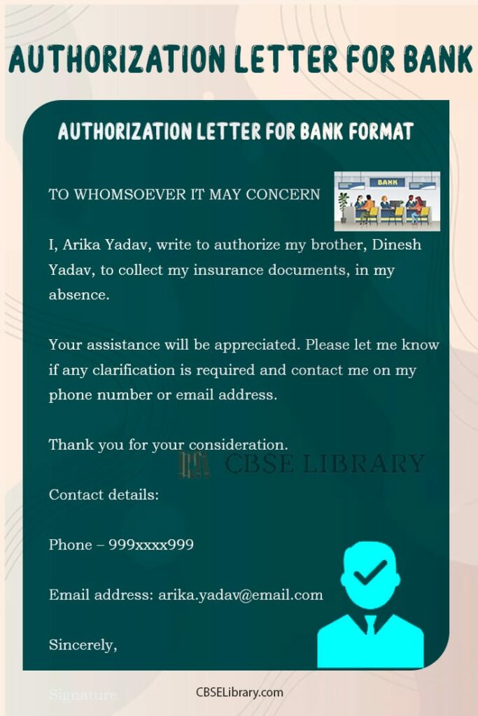 Authorization Letter for Bank | How to Write Authorization Letter to ...