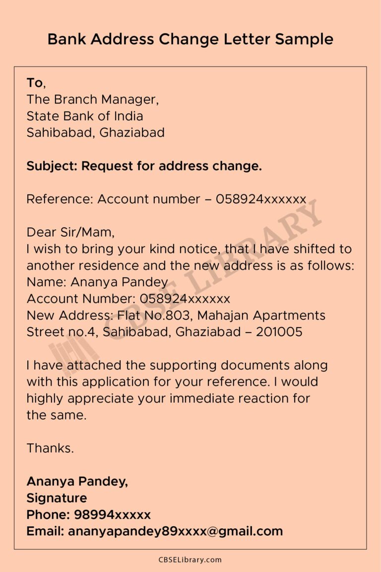 Bank Address Change Letter Format And Samples How To Write Letter To bank-address-change-letter-format-and-samples-how-to-write-letter-to