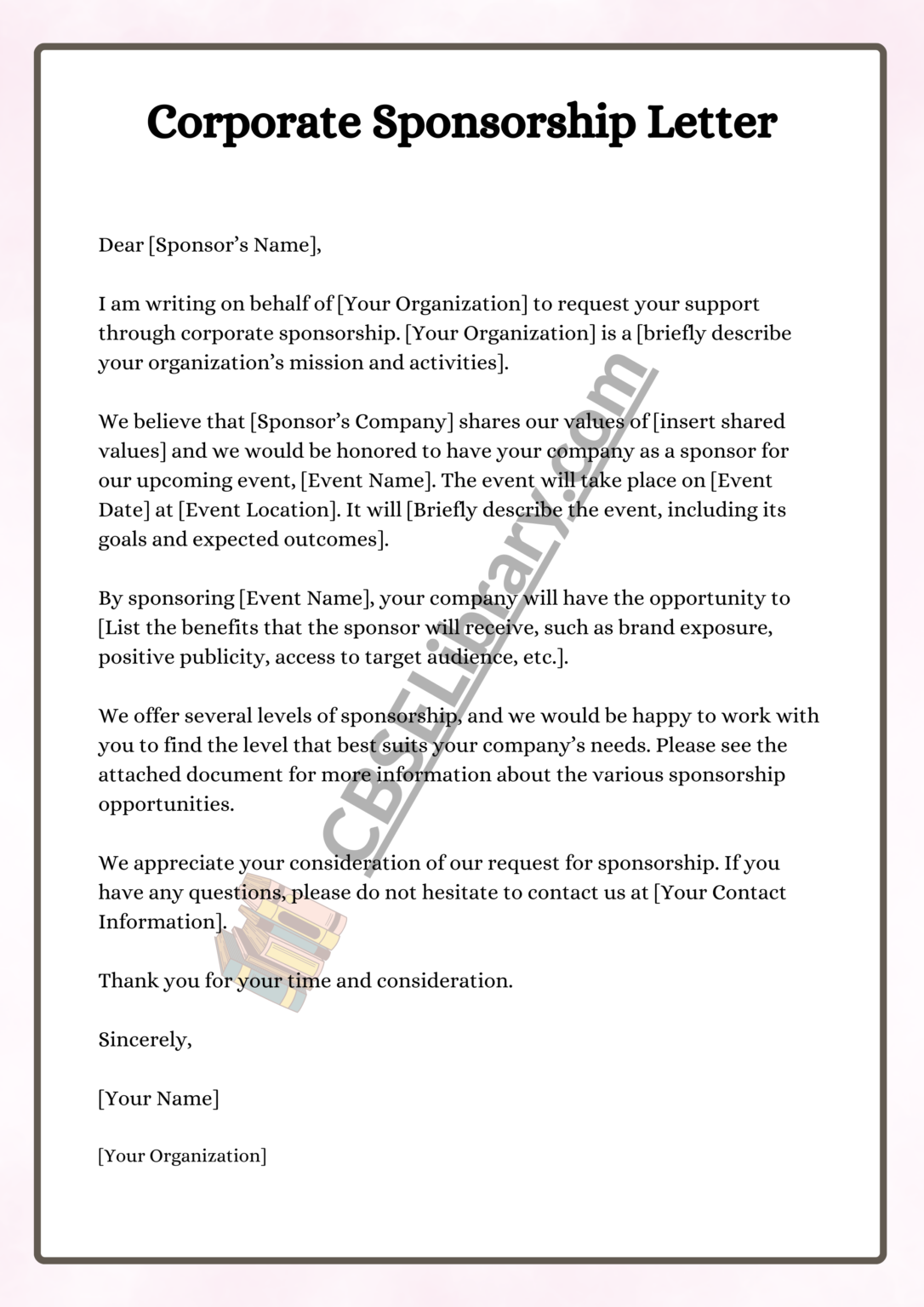 Sponsorship Letter | How to Write a Sponsorship Letter?, Samples ...